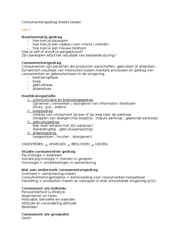 Consumentengedrag: de Basis | PDF