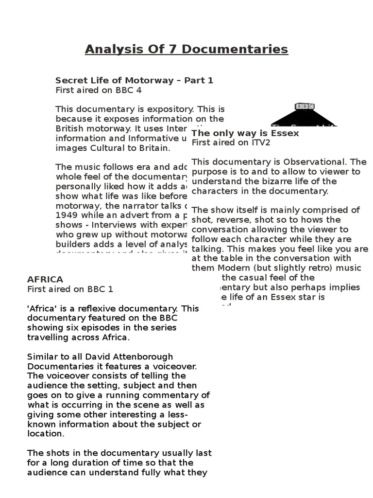 Analysis of 7 Documentaries | PDF | Documentary Film | Entertainment