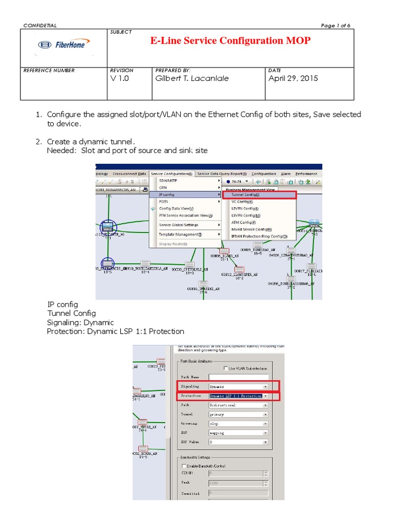 E-LINE Service Configuration MOP v2 | PDF | Routing | Internet Standards