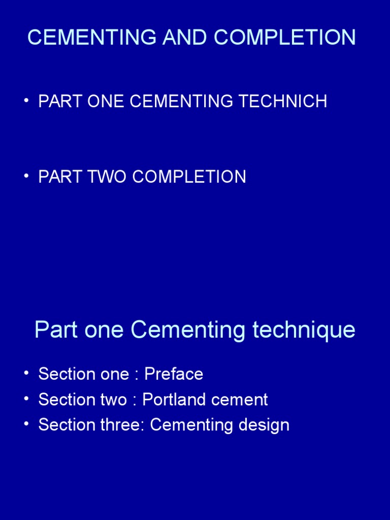Completion Technique | PDF | Casing (Borehole) | Oil Well