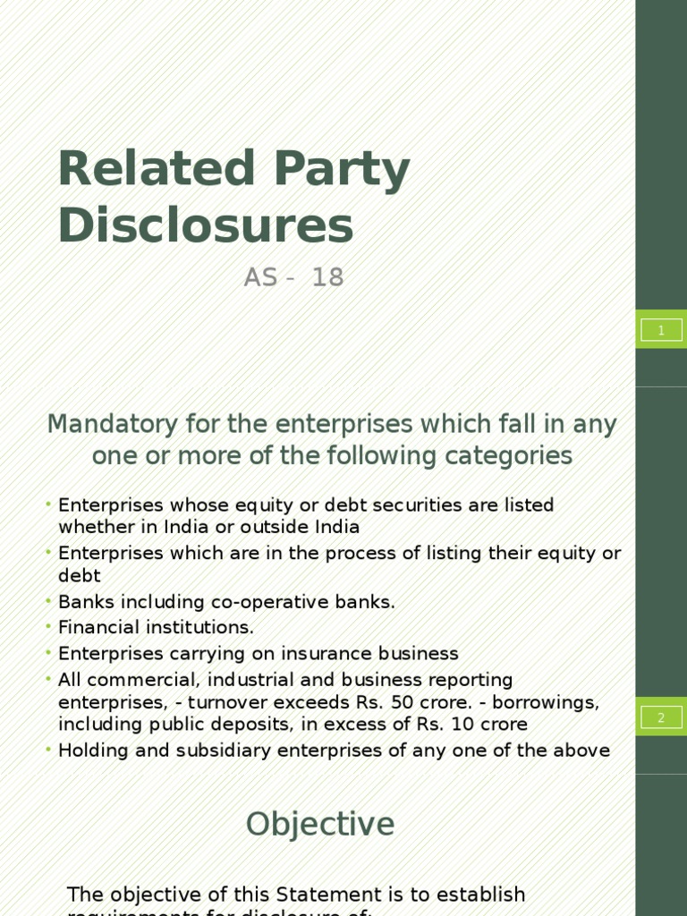 Related Party Disclosures_AS 18 | Financial Transaction | Subsidiary