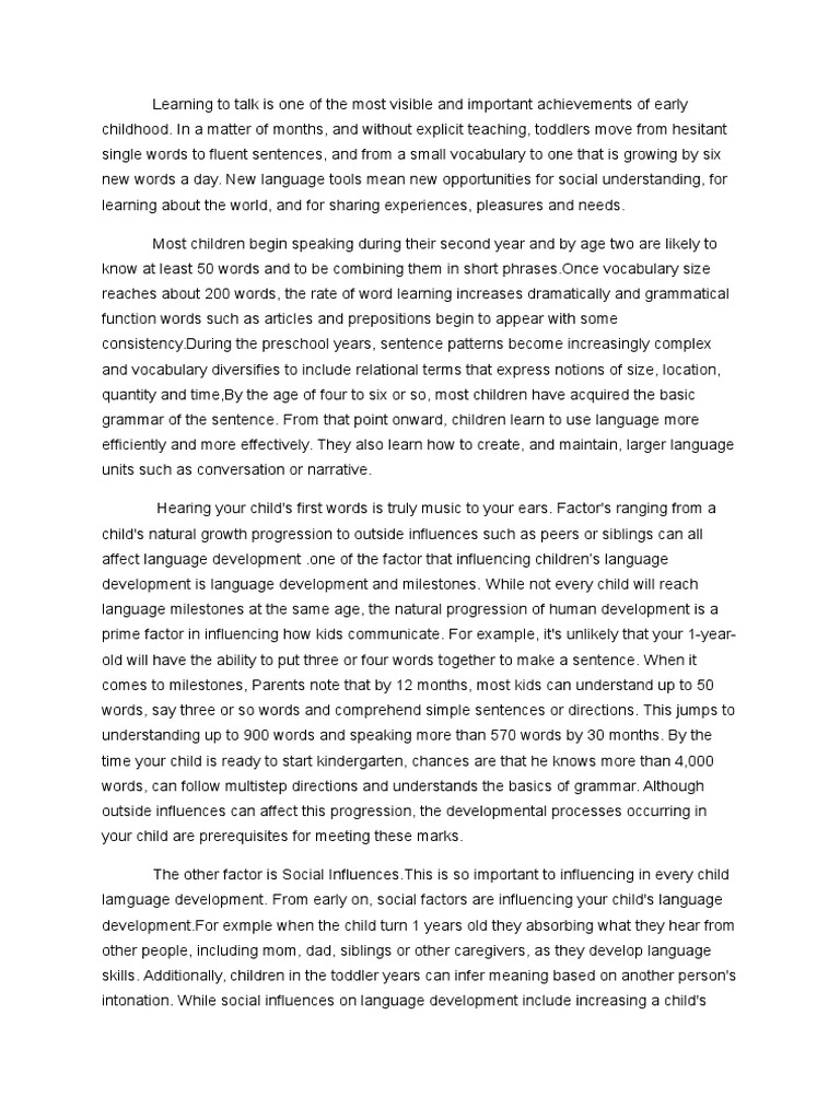 Child Language Development Insights | PDF | Language Development | Autism