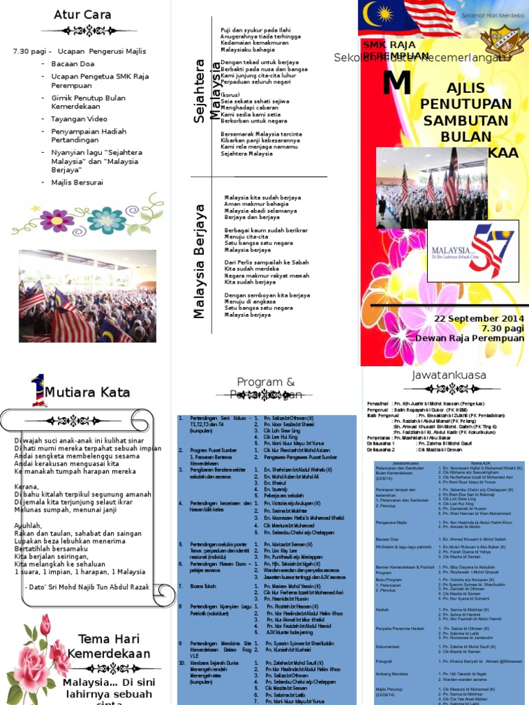 Buku Program Penutup Bulan Merdeka | PDF