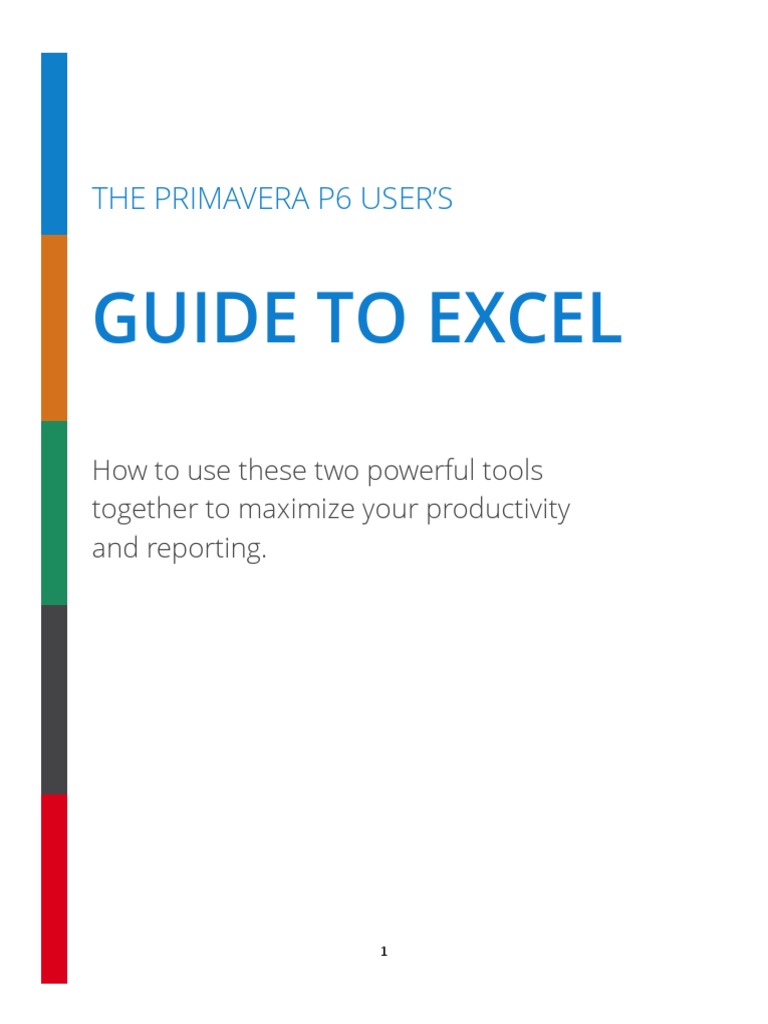 The Primaver P6 Users Guide To Excel | PDF | Microsoft Excel | Array Data Structure