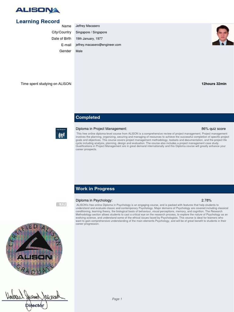 Learner Record New | PDF