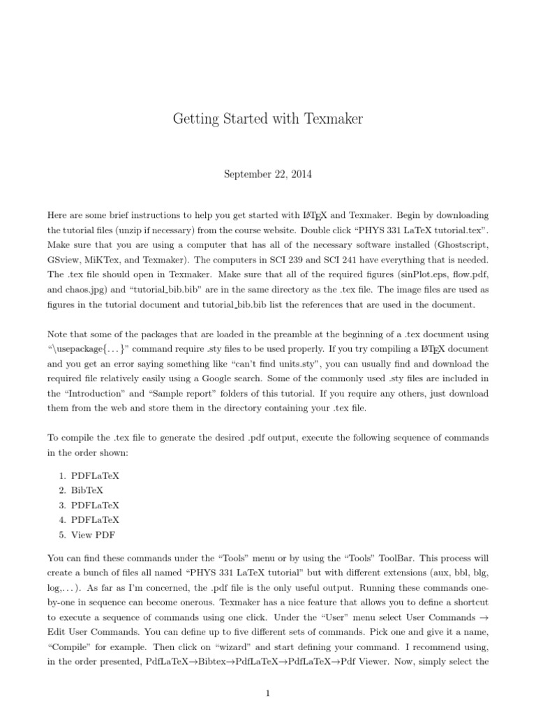 Getting Started With Texmaker | PDF | Te X | Computer File