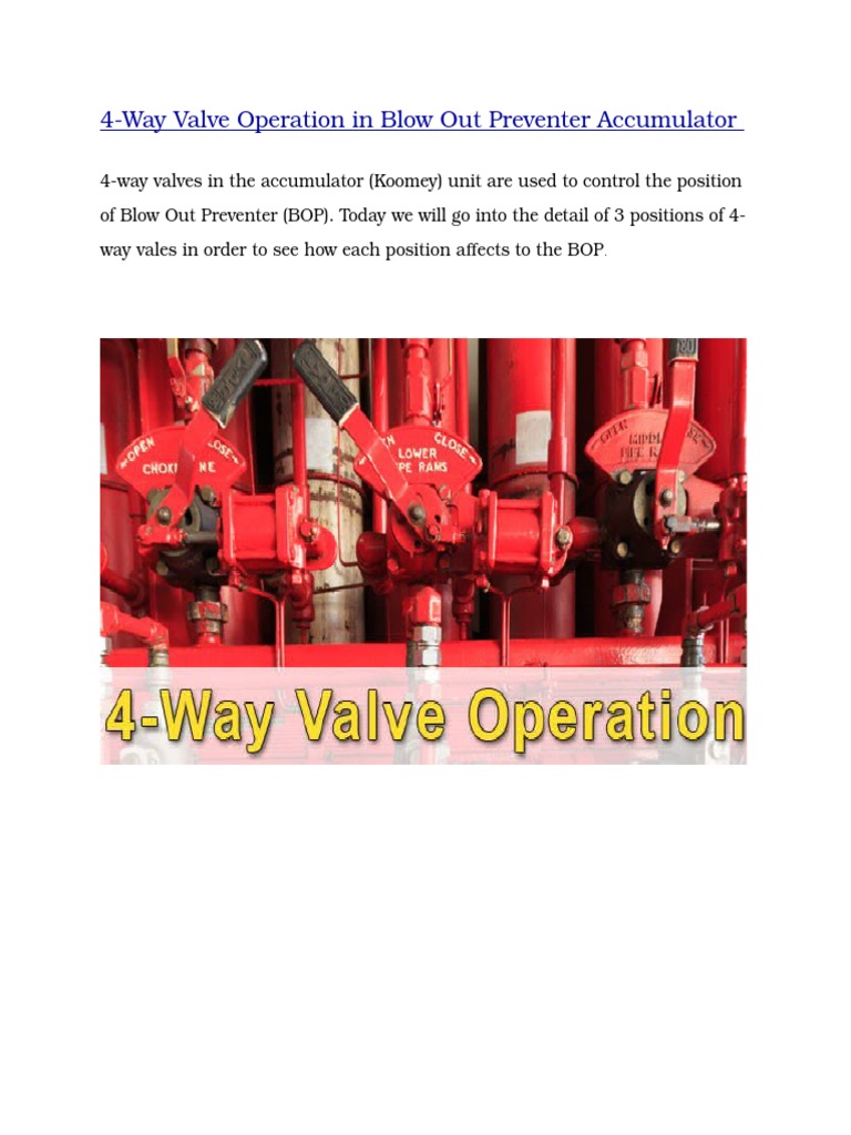 Accumulator | PDF | Drilling Rig | Valve