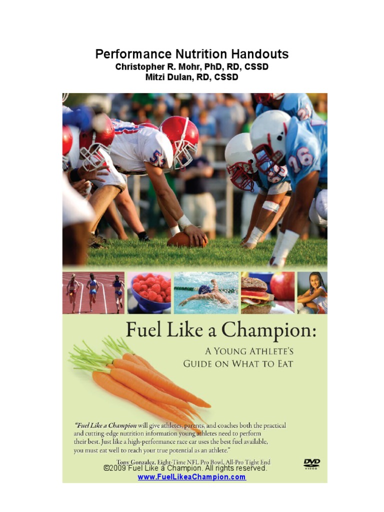 Fuel Like A Champion Sports Nutrition Handouts | PDF | Omega 3 Fatty ...