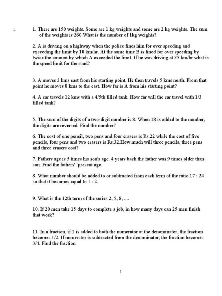 Tcs Repeated Questions Without Answers Full View | PDF | Fraction ...
