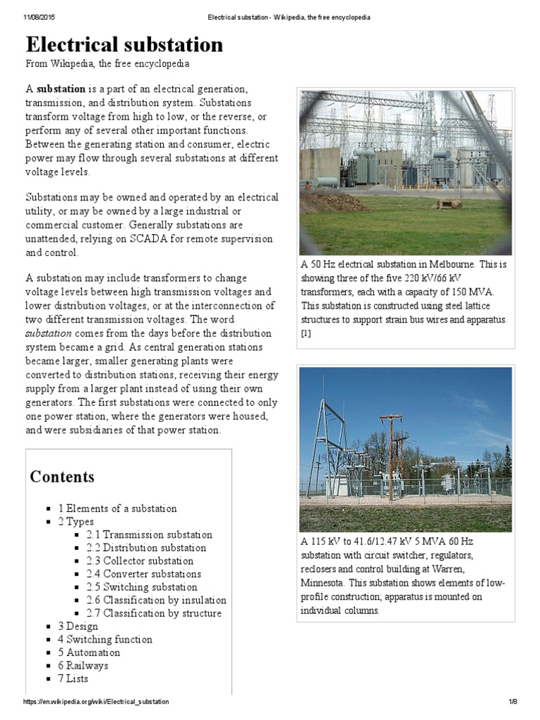 Main Receiving Station PDF | PDF | Electrical Substation | Electric ...