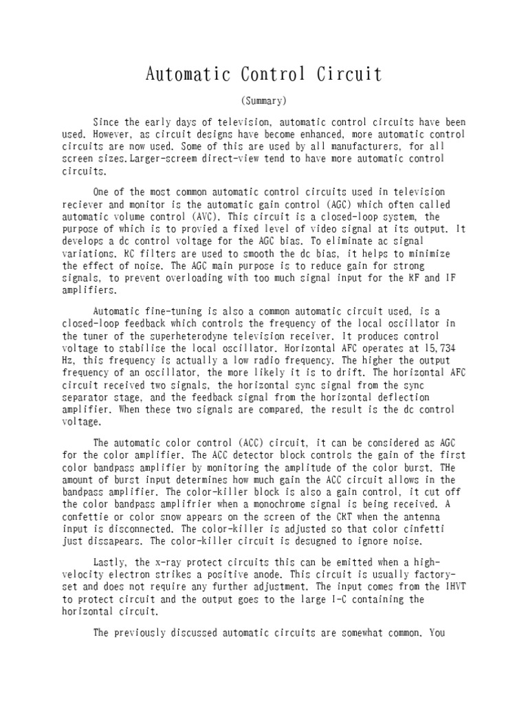 Summary | PDF | Amplifier | Telecommunications Engineering