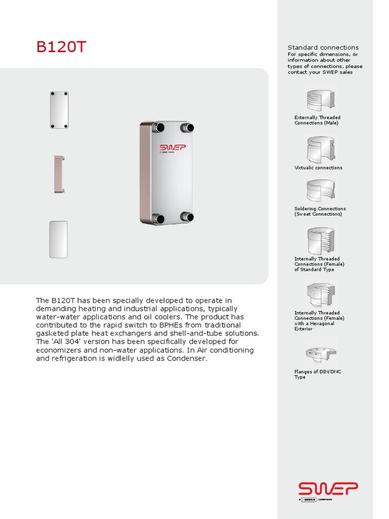 Plate Heat Ex B120T Swep | Heat Exchanger | Stainless Steel | Free 30 ...