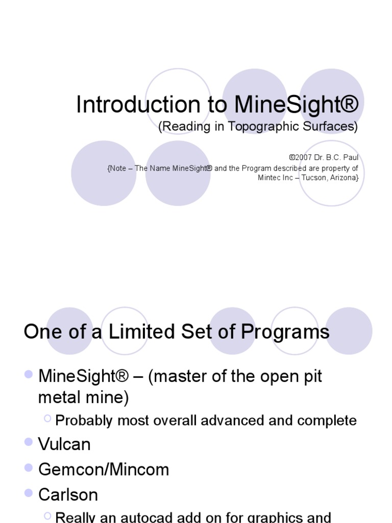 Introduction To Minesight - Topo Surfaces | PDF | Computer File ...