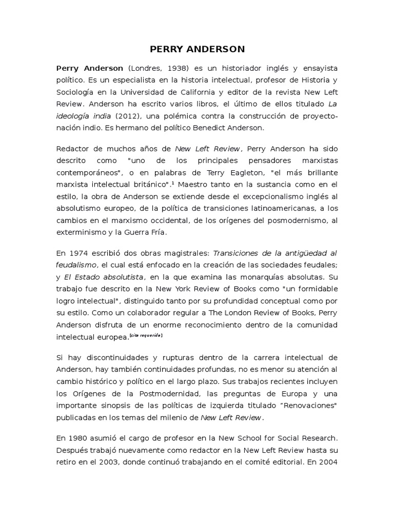 Perry Anderson | PDF