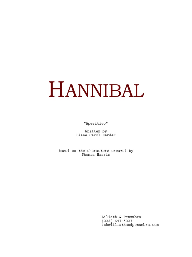 Aperitivo (Spec Script - Hannibal) | PDF