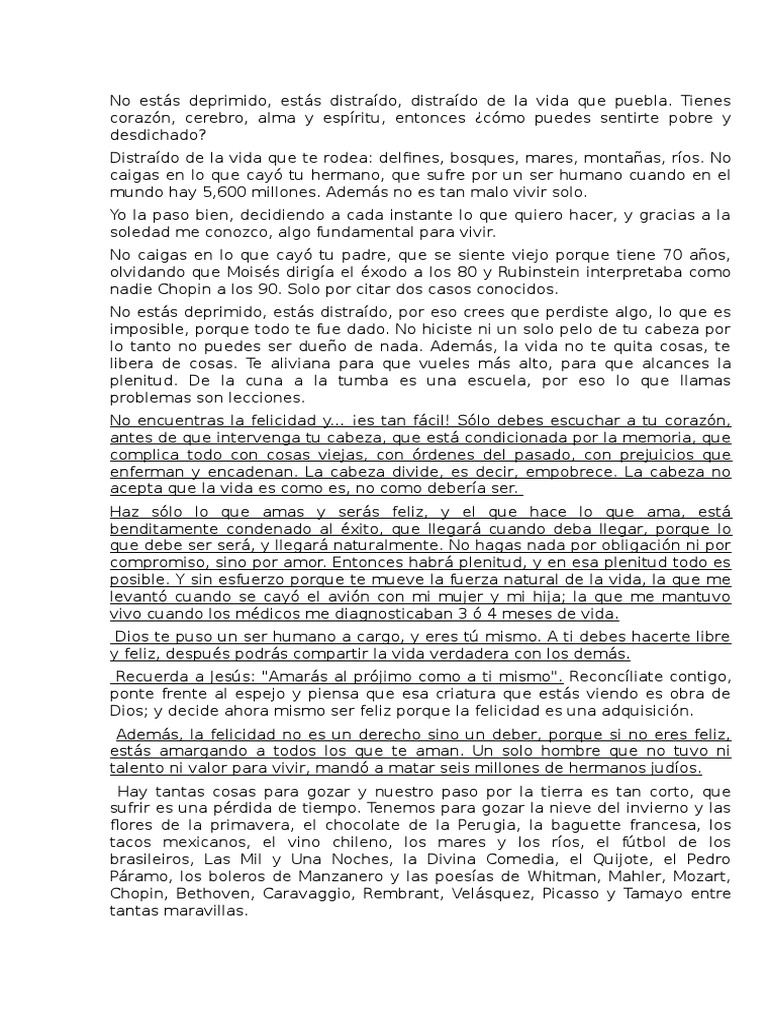 No Estás Deprimido, Estás Distraído | PDF | Vida | Amor