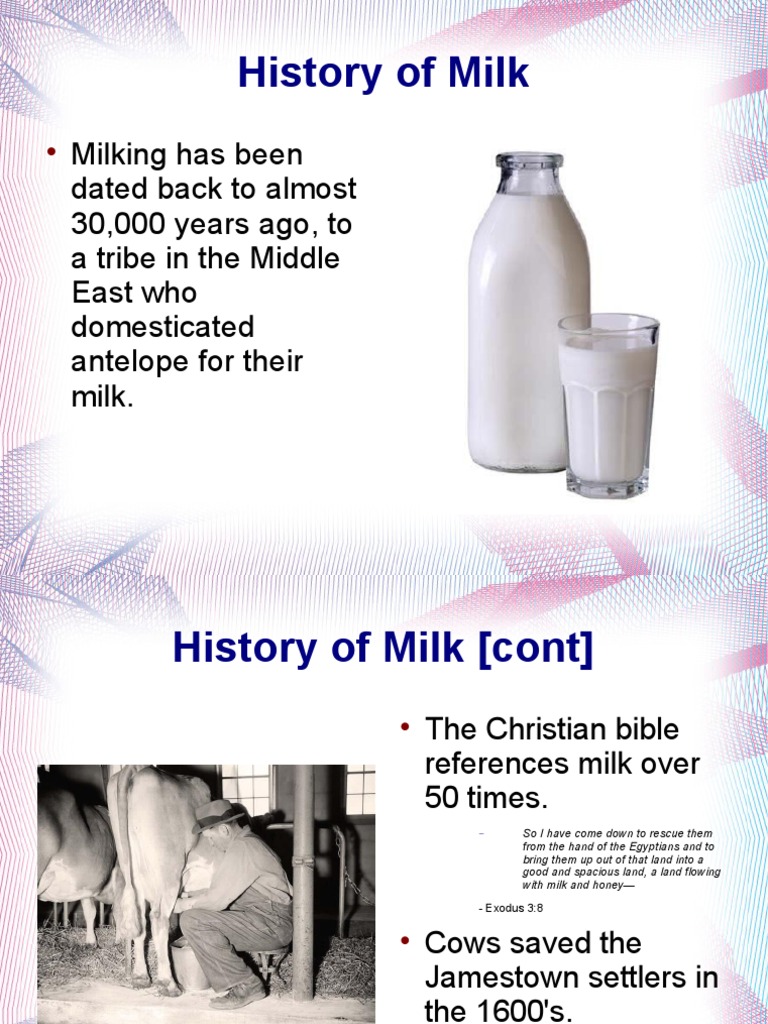 History and Production of Milk | PDF | Dairy | Dairy Farming