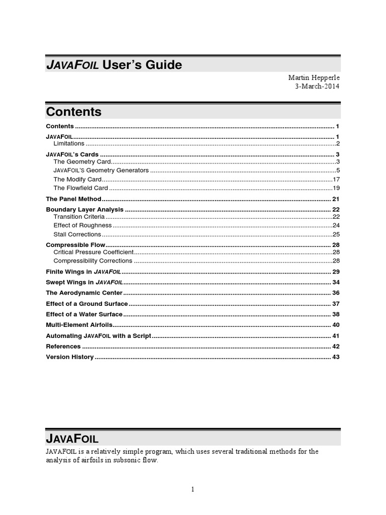 JavaFoil Users Guide | PDF | Airfoil | Boundary Layer