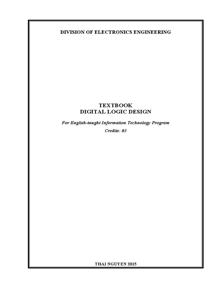 Digital Logic Design Text Book | PDF | Boolean Algebra | Teaching ...