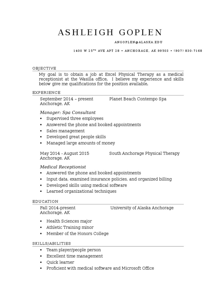 Resume Rough Draft | PDF