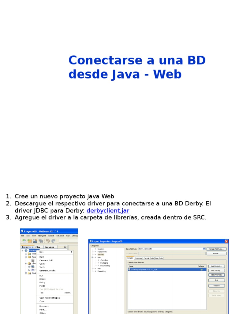Conexion A BD Con ServLets | PDF | Java (lenguaje de programación ...