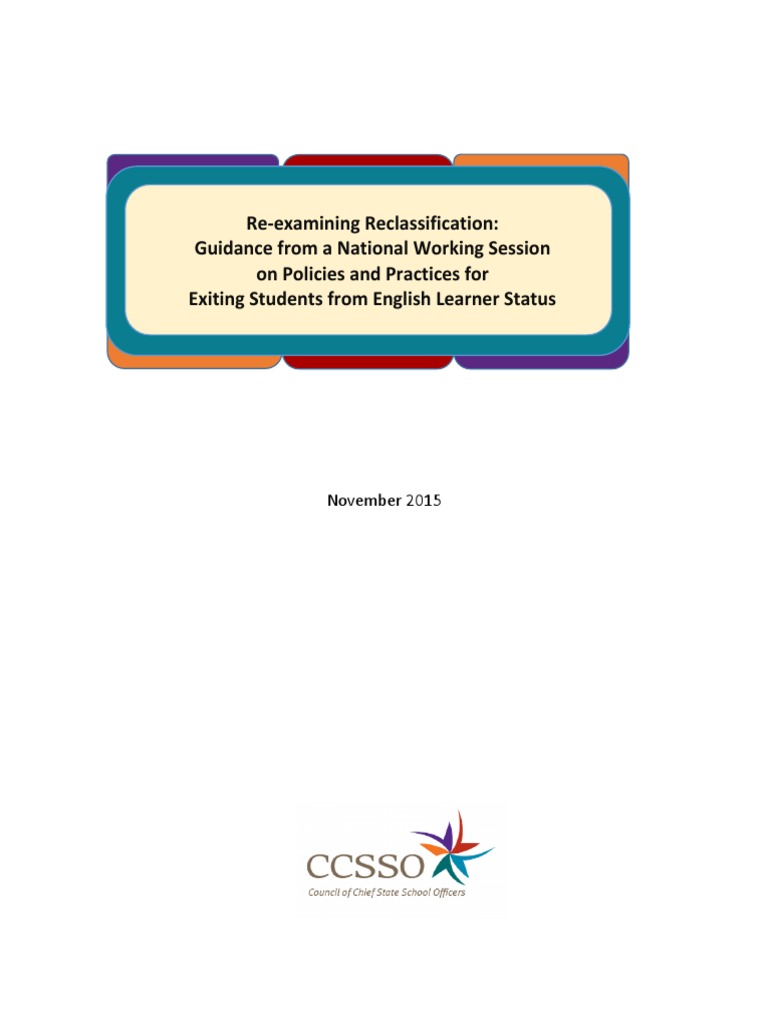 EL Reclassification Working Paper - 11 05 15 | PDF | Educational ...