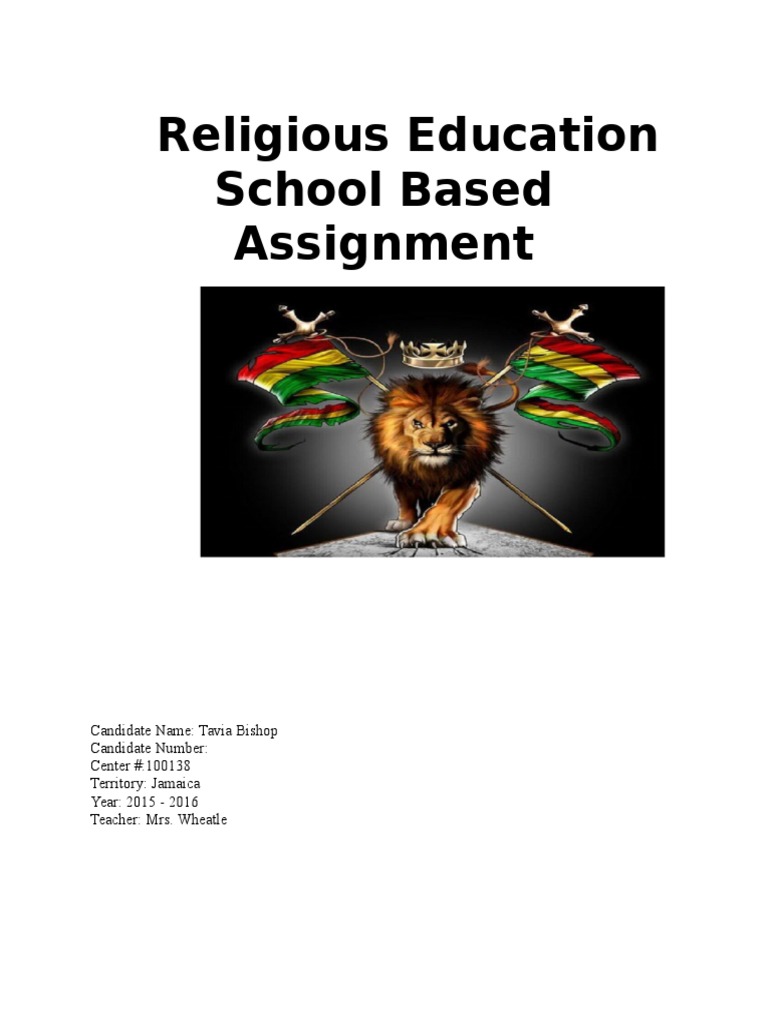 Tavia RE. SBA | PDF | Religion And Belief