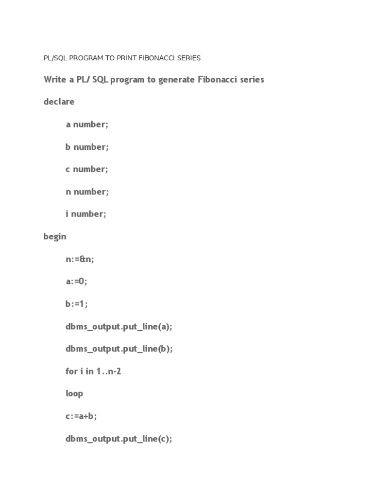 Plsql Program For Beginner And Dummies Pdf Computers 7379
