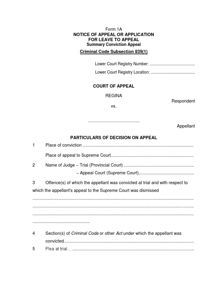 Summary Conviction Appeal | PDF