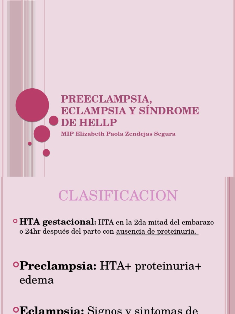 Preeclampsia, Eclampsia y Síndrome de Hellp | PDF | El embarazo | Hipertensión