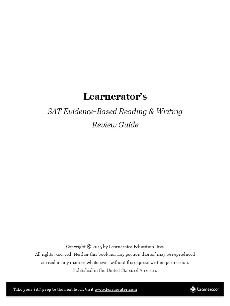 Sat Reading PDF | PDF | Act (Test) | Sat