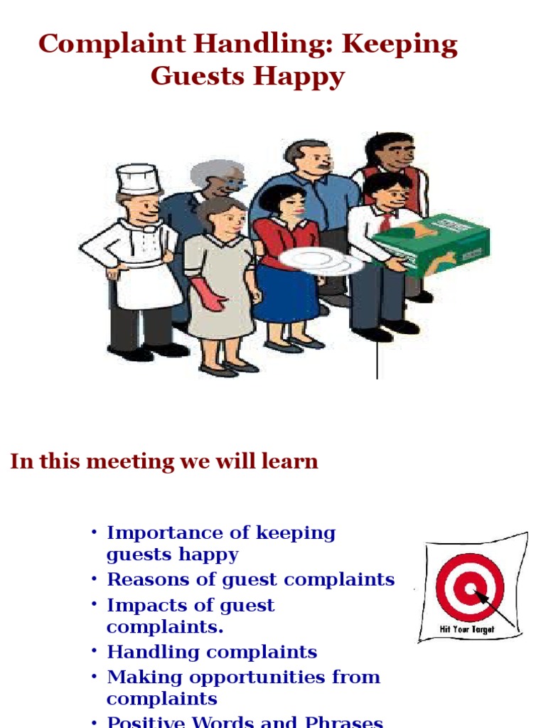 Complaint Handling: Keeping Guests Happy | PDF