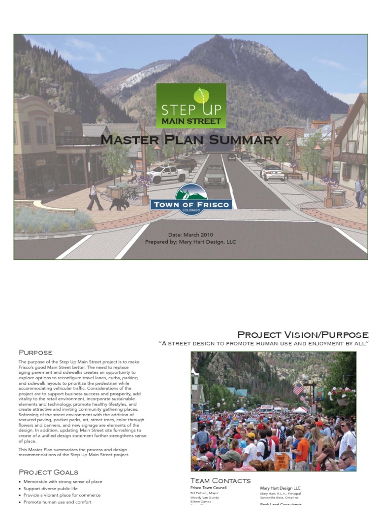 Master Plan Summary: Date: March 2010 Prepared By: Mary Hart Design ...