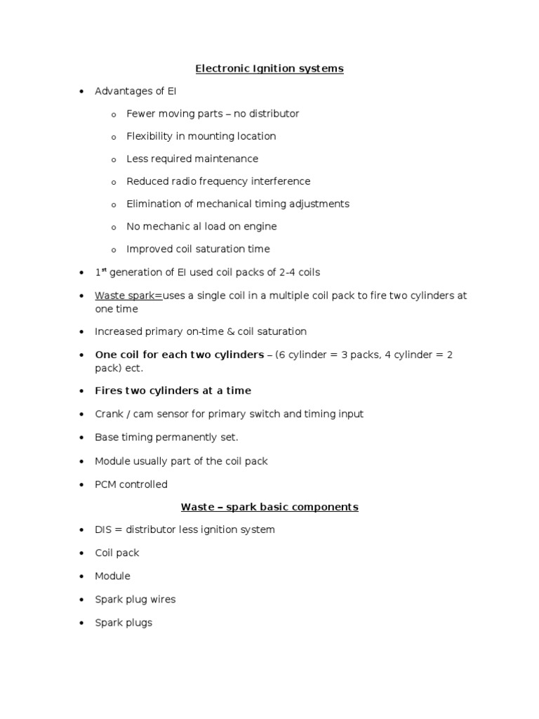 Electronic Ignition Systems | PDF | Ignition System | Distributor