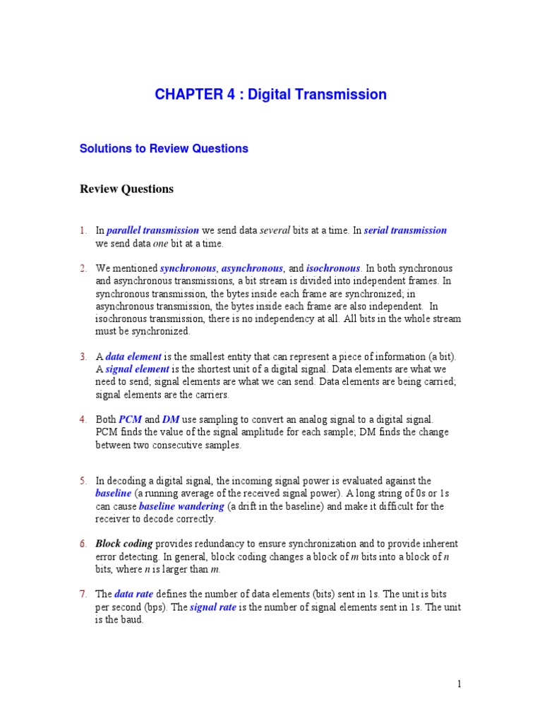 Solution Manual To Chapter 04 | PDF | Data Transmission | Electronics