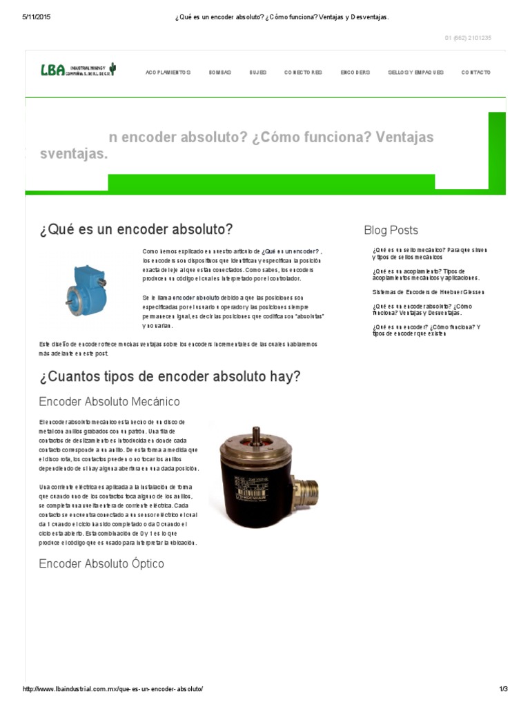 ¿Qué Es Un Encoder Absoluto - ¿Cómo Funciona - Ventajas y Desventajas ...