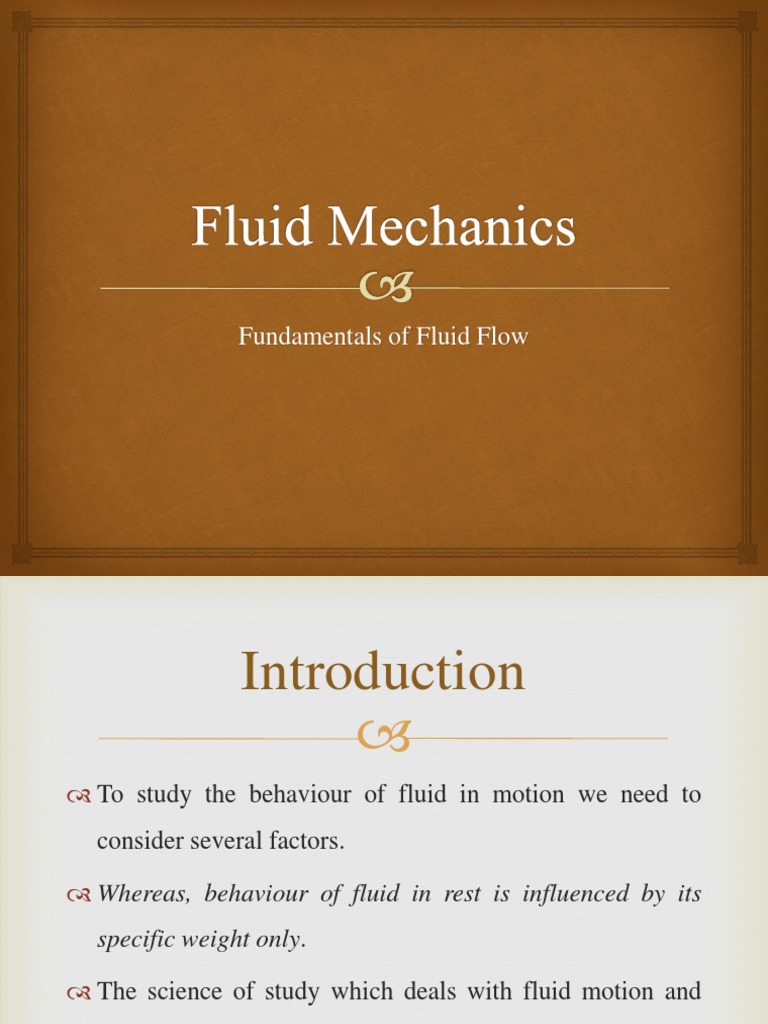 Fundamentals of Fluid Flow | PDF | Fluid Dynamics | Laminar Flow