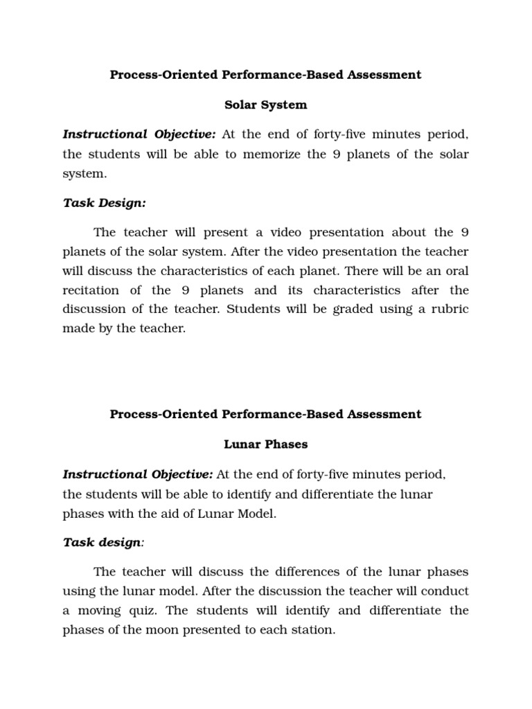 Solar System & Lunar Phases Lesson | PDF | Language Arts & Discipline ...