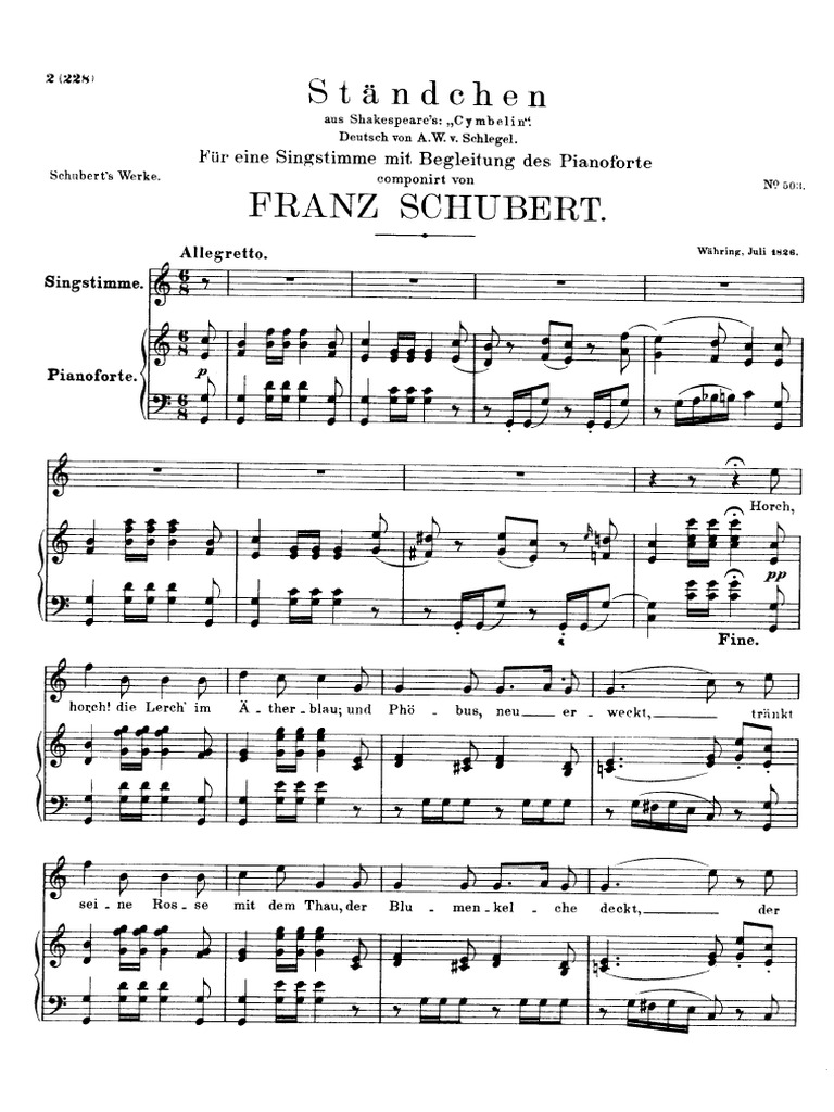 Lied Standchen (Schubert) | PDF