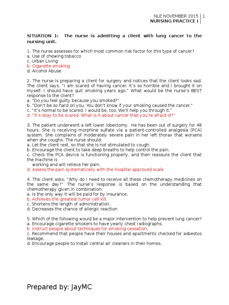 Nursing Exam Prep: Cancer & Care | PDF | Angina Pectoris | Diabetes ...