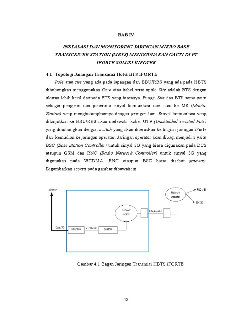 Instalasi Dan Monitoring Jaringan Mikro Base Transceiver Station (MBTS) Menggunakan Cacti | PDF