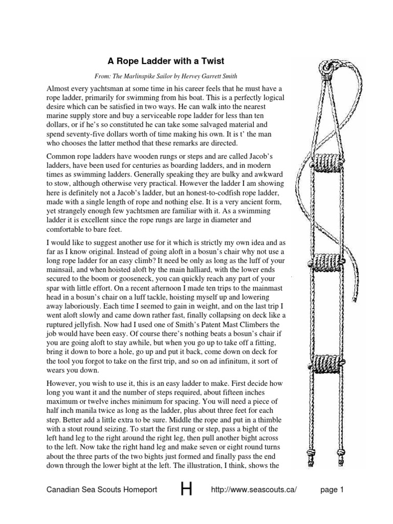 Marlinspike Ladder Jig | PDF | Rope