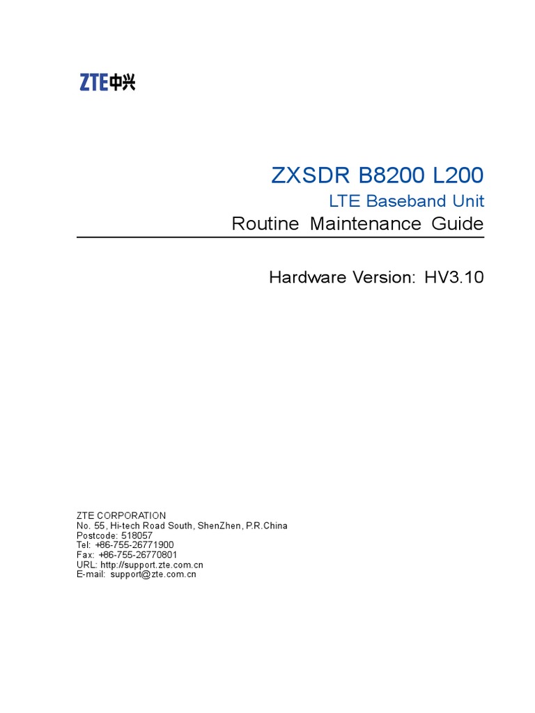 SJ-20140807141023-005-ZXSDR B8200 L200 (HV3.10) Routine Maintenance ...