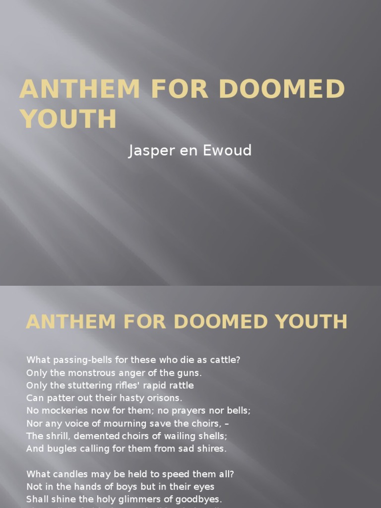 Anthem For Doomed Youth | PDF | Poetry | Unrest