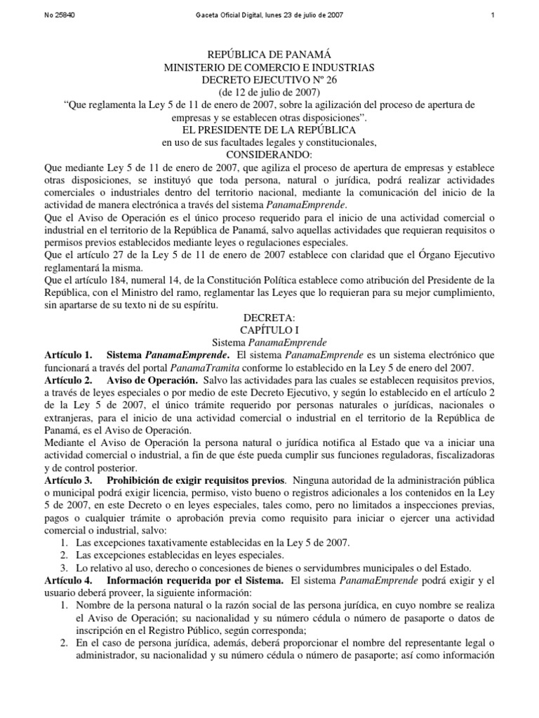 Ley Panama Emprende | Panamá | Seguros