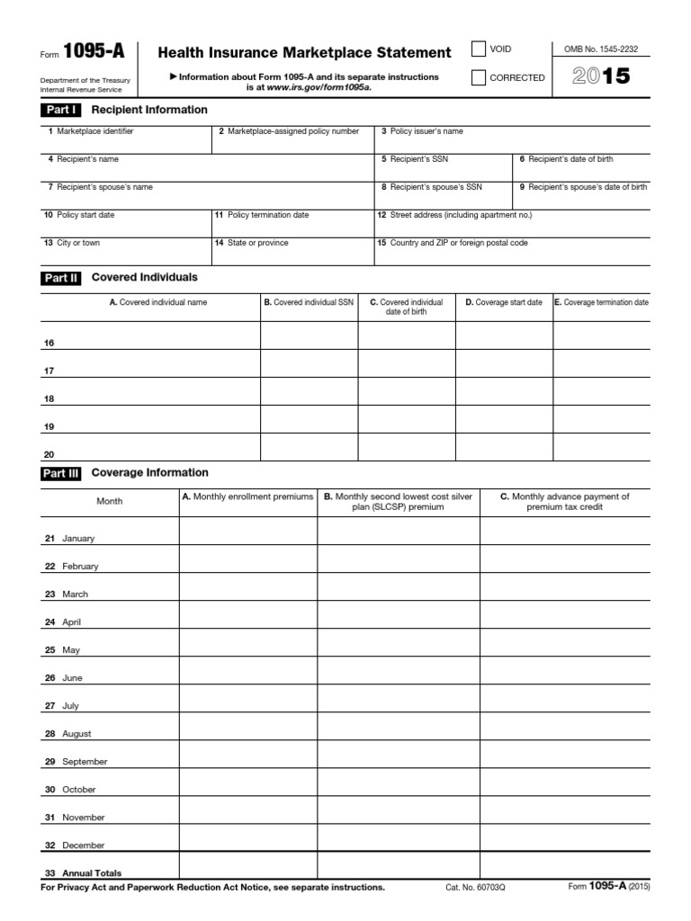 Health Insurance Marketplace Statement: Recipient Information | PDF ...