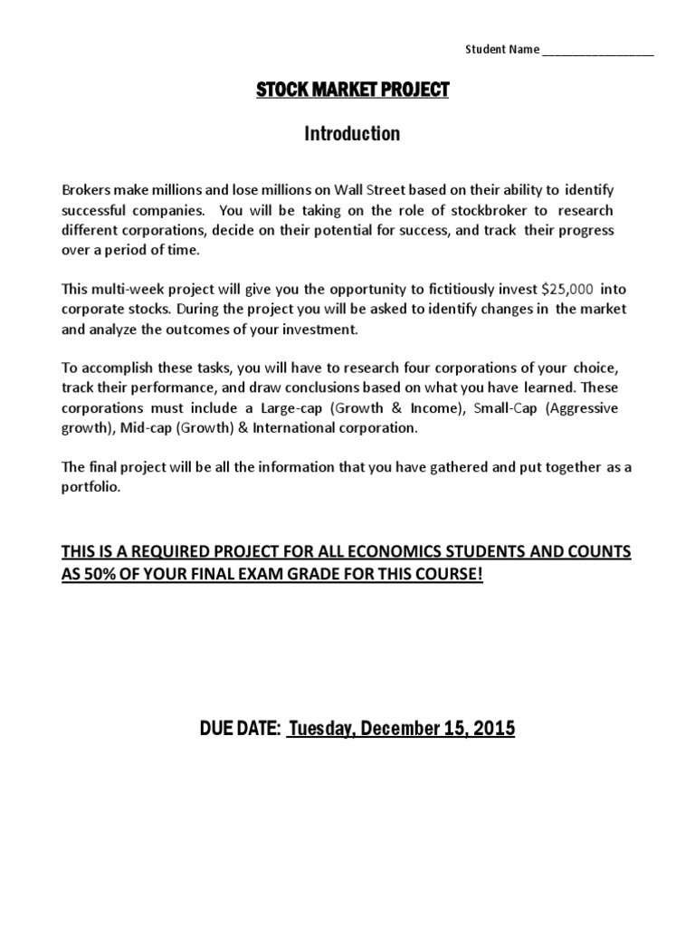 Stock Market Project | PDF | Stocks | Dividend
