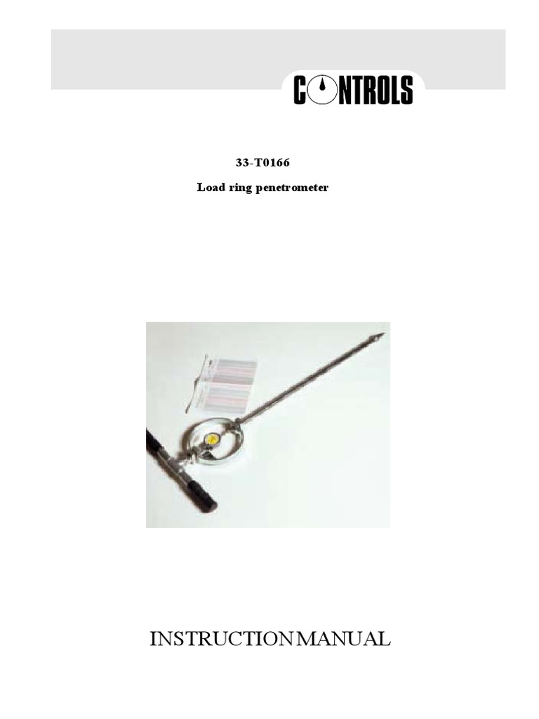 Load Ring Penetrometer Manual | PDF