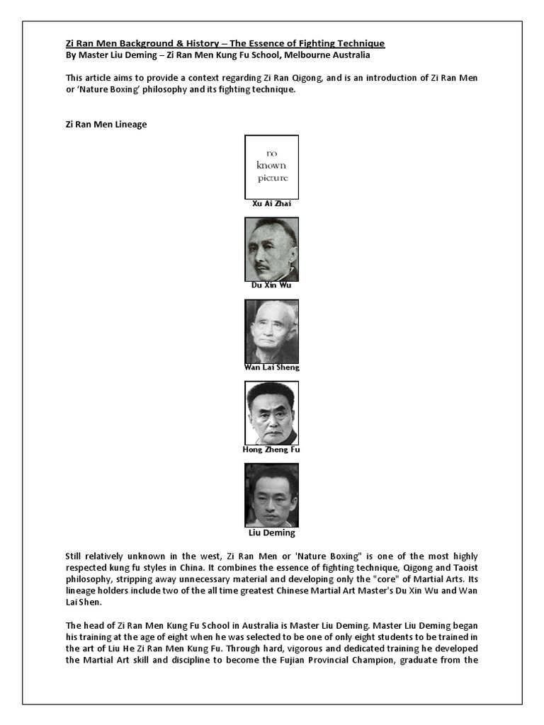 Zi Ran Men Background PDF | PDF | Chinese Martial Arts | Qigong