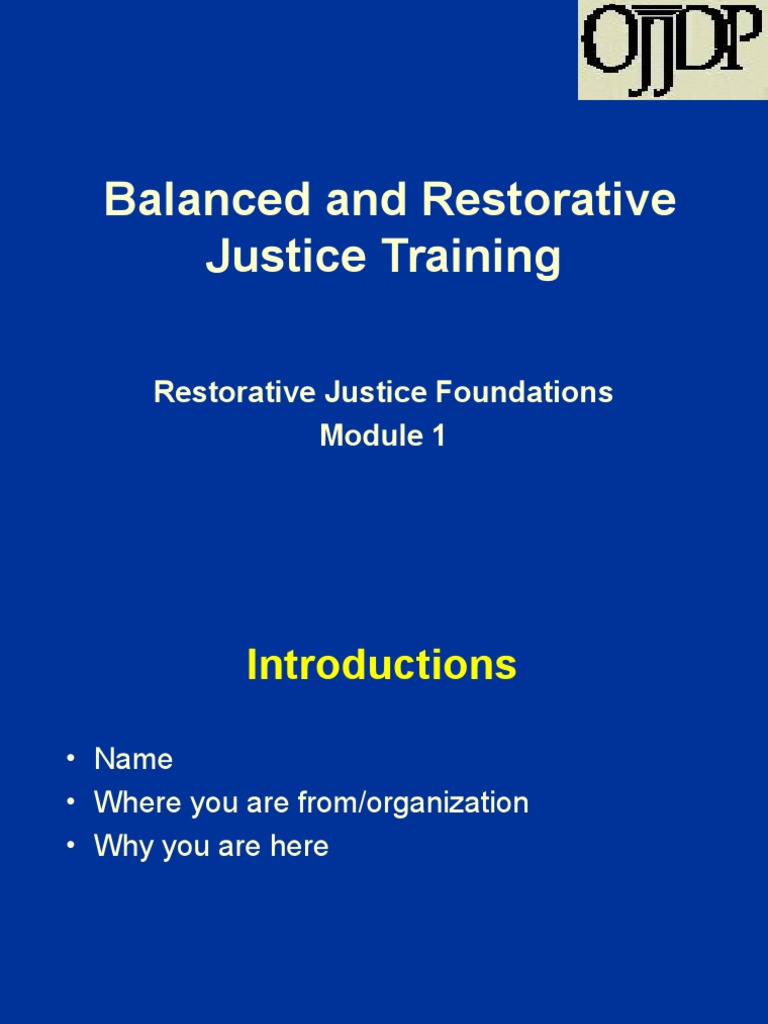 Restorative Justice II | PDF | Restorative Justice | Community